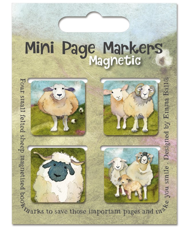 FELTED SHEEP Mini Page Markers | Yarn Queen Prague - Vlny a příze