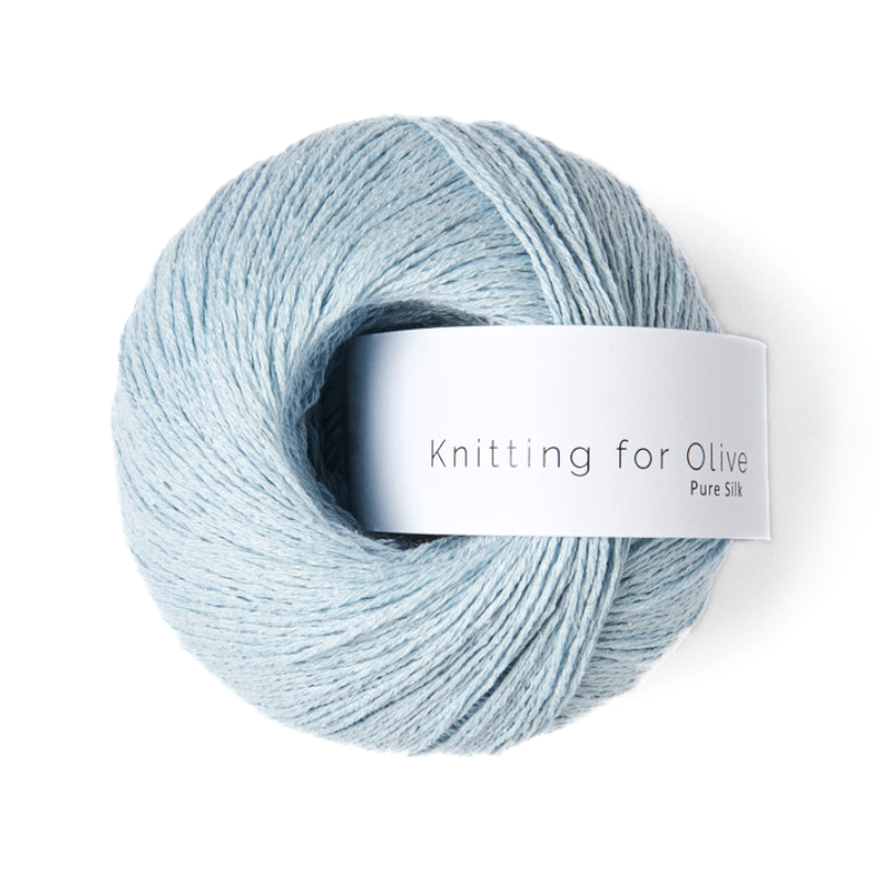 Knitting for Olive PURE SILK Ice Blue | Yarn Queen Prague - Vlny a příze